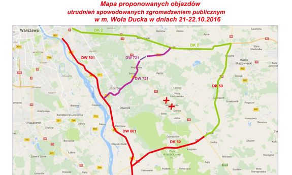Informacja o utrudnieniach na drodze DK 17 oraz na drogach powiatu ...